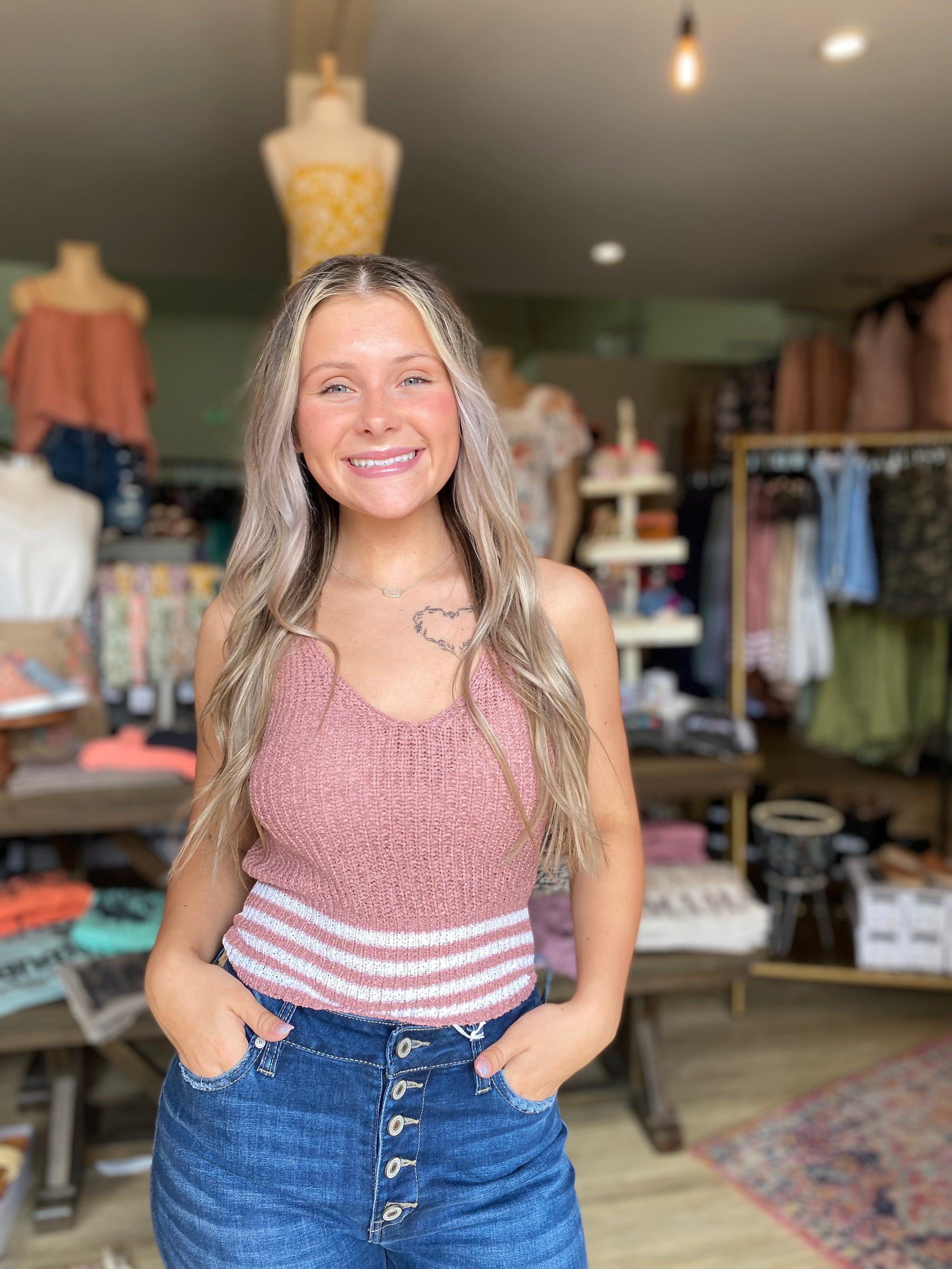 Lightweight Striped Tank